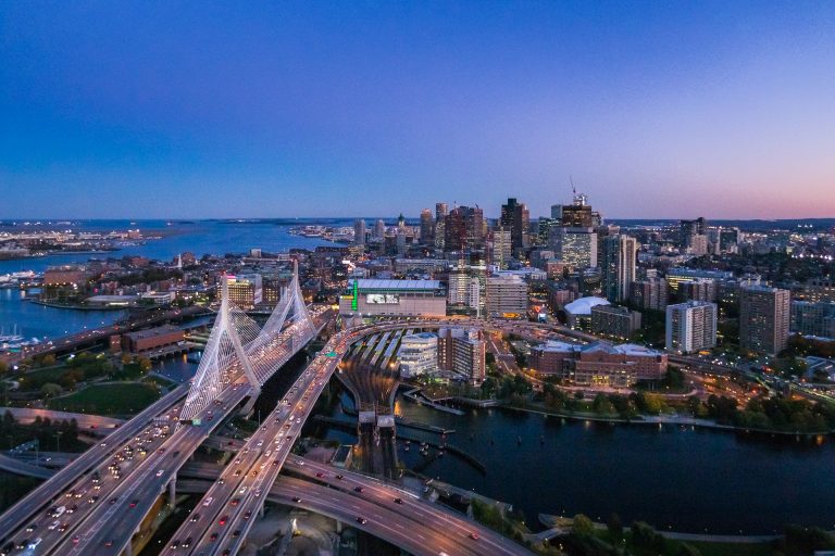 Aerial Photography Boston Zakim Bridge - Toby Harriman