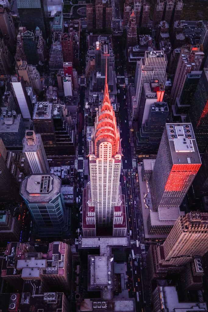 Chrysler Building Aerial Sunset - Toby Harriman