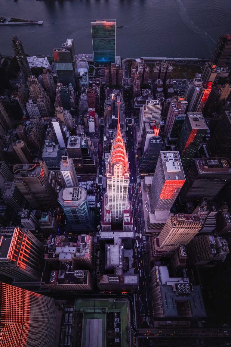 Chrysler Building Aerial Sunset - Toby Harriman