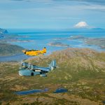 Canadian Harvard Mk IV and a JRF-5 Grumman Goose flying by Augus - Toby ...