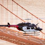 Air-to-Air with a Bell 206L-3 LongRanger Helicopter above the Golden ...